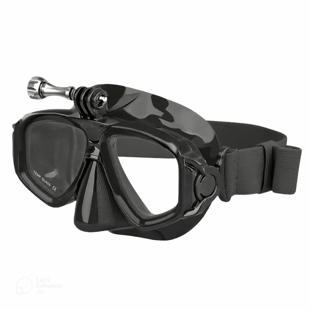 Prescription Snorkel Mask with GoPro Mount | Black | Large face ...