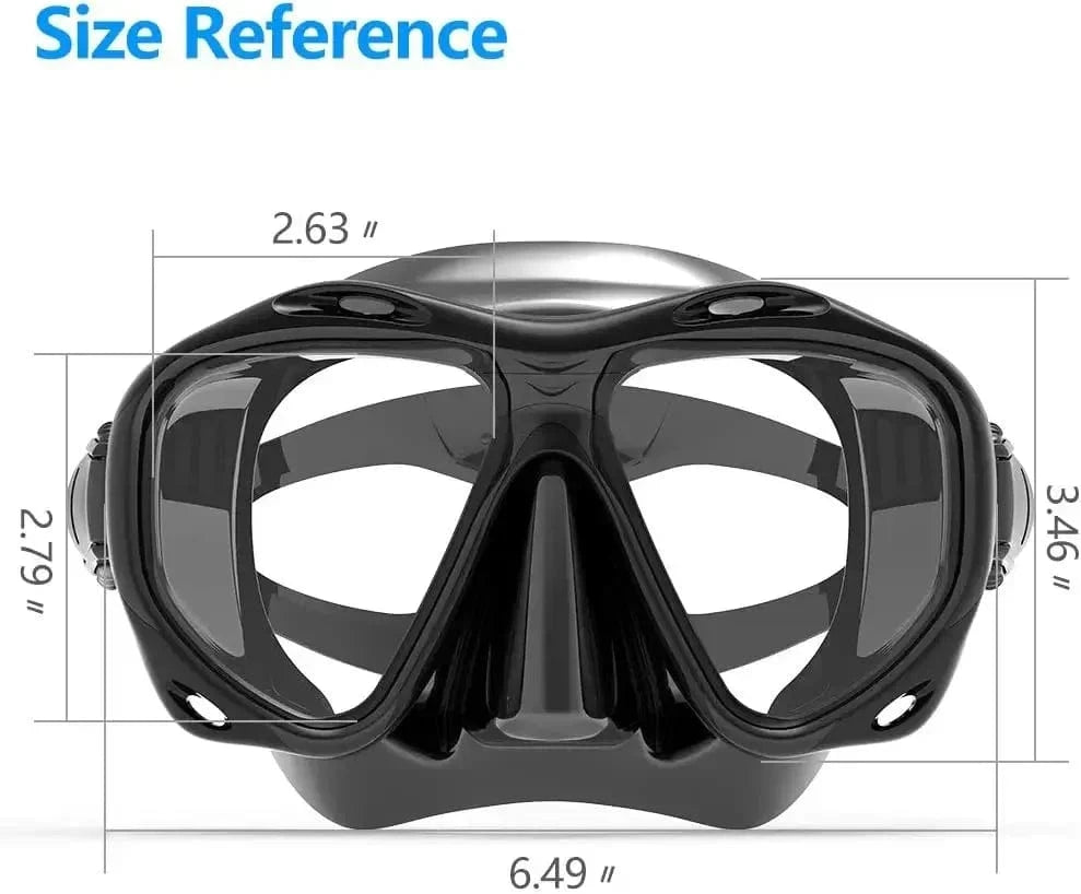 Midnight Mako- Jet black: Diving Mask with Prescription – Oceans Optics