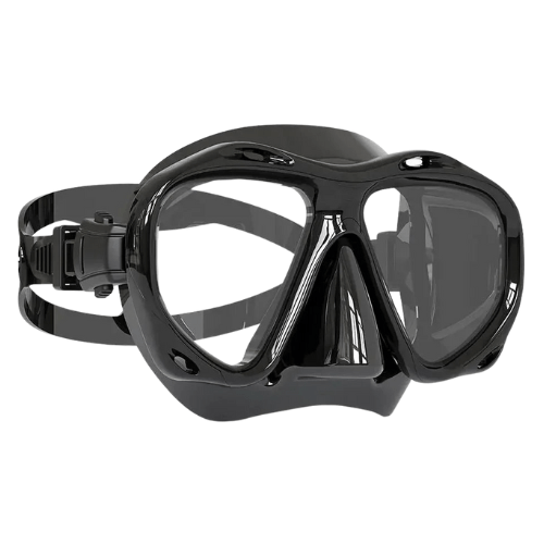 Midnight Mako- Jet black: Diving Mask with Prescription – Oceans Optics